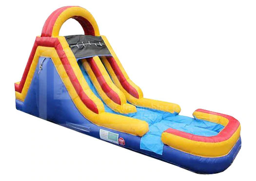 12' Double Water Slide with Pool | The Fun Train Party Rentals