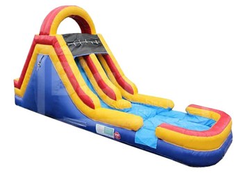 12' Double Water Slide with Pool - The Fun Train Party Rentals