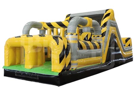 Construction Themed 2-Lane Obstacle Course Challenge | The Fun Train ...