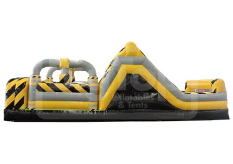 Construction Themed 2-Lane Obstacle Course Challenge | The Fun Train ...